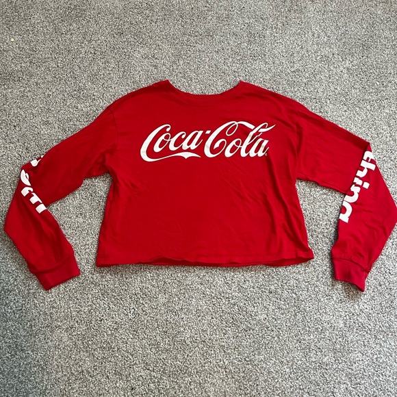 Coca Cola | Tops | Cocacola Cropped Long Sleeve | Poshmark